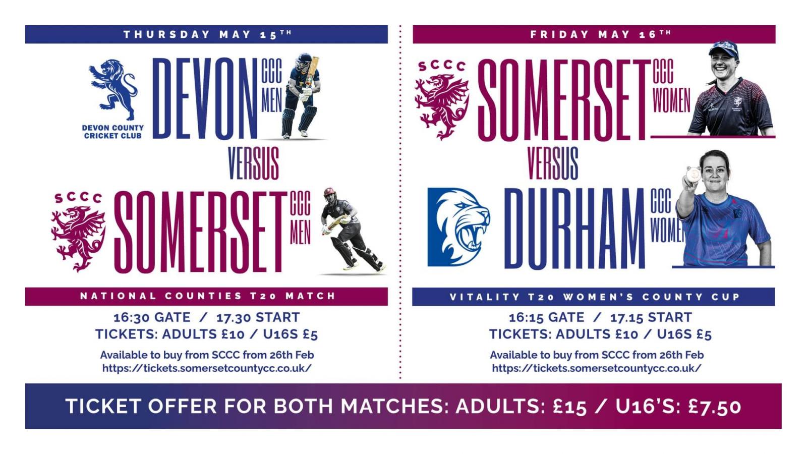 Ticket Information: Devon vs Somerset 2025 - Devon Cricket